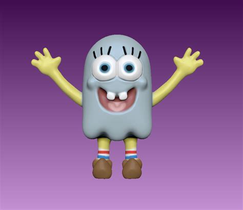 Stl File Spongebob Ghost For The Halloween 👻・3d Printer Model To Download・cults