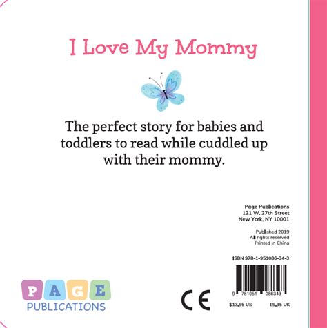 I Love My Mommy Board Book Page Publications