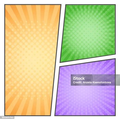 만화 배경 팝 아트 추상 프레임 만화 벗겨진 패턴입니다 만화 슈퍼 히어로 텍스트 말풍선에 대 한 빈티지 배경 템플릿입니다 벡터 일러스트 레이 션 만화에 대한 스톡 벡터 아트