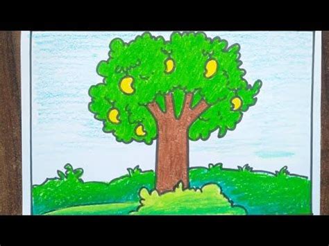 Mango Tree Tree Drawing Step By Step Drawing Easy Drawings Creative Art The Creator Simple