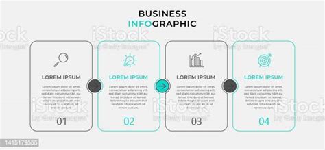 아이콘과 4가지 옵션 또는 단계가 있는 벡터 인포그래픽 디자인 비즈니스 템플릿입니다 프로세스 다이어그램 프레젠테이션 워크플로 레이아웃 배너 플로우 차트 정보 그래프에 사용할