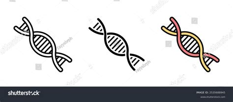 Three Different Colored Dna Strands Shown Stock Vector Royalty Free 2535688945 Shutterstock