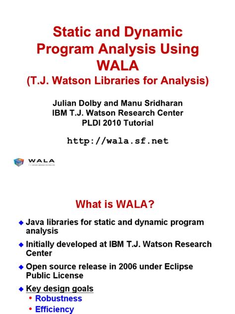 Wala Java Program Analysis Library Pdf Java Virtual Machine