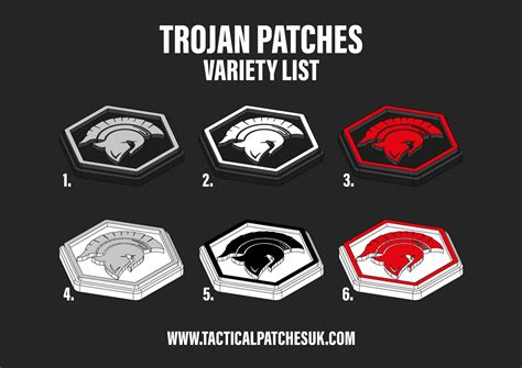 Arv Trojan Helmet Hexagon Velcro Patches Police Tacticalpatchesuk
