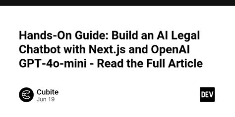 Hands On Guide Build An Ai Legal Chatbot With Nextjs And Openai Gpt