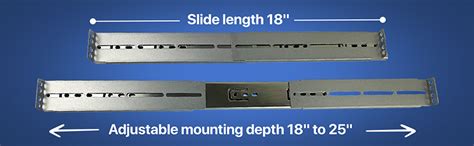 Amazon Com Rackmount Sliding Rails Kit For U U Chassis Adjustable To Depth Or