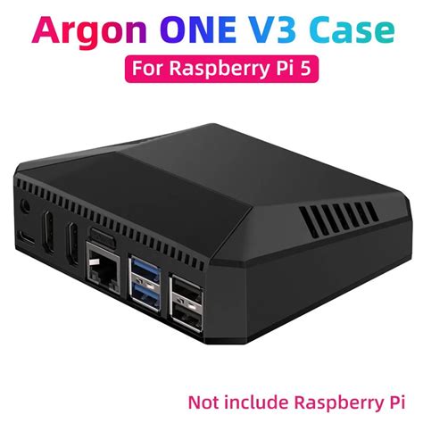 Argon ONE V3 Case For Raspberry Pi 5 Aluminum Shell Bulit In PWM Fan Full HDMI Compatible IR