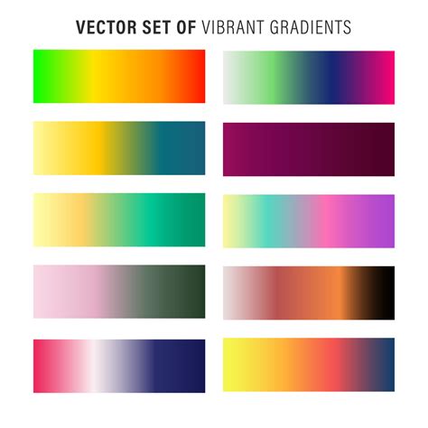 Vibrant Colorful Gradients Pallete An Example Of A Bright Color