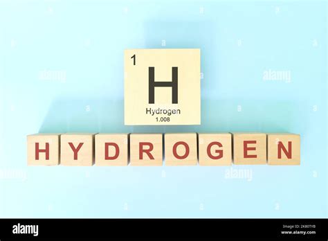 Hydrogen Chemical Element Symbol With Atomic Mass And Atomic Number In