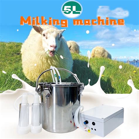 New 5l Pulse Goat Milking Machine Automatic Stop Cattle Sheep Pulsating