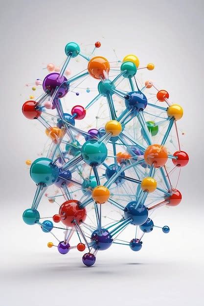 Premium Photo Colourful Atoms Forming Molecular Structure Created Using Generative Ai Technology