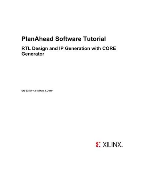 Rtl Design And Ip Generation With Core Generator Xilinx