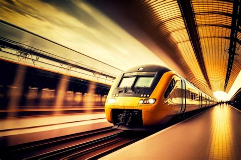 Premium Photo Highspeed Train Approaching Train Interior Platform
