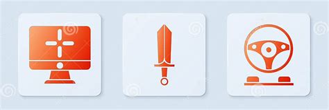 Set Sword For Game Computer Monitor And Racing Simulator Cockpit