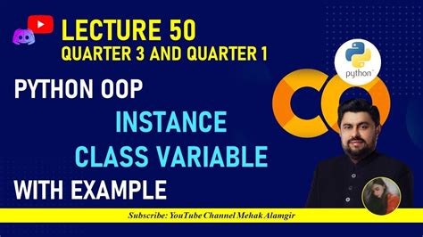 Instance And Class Variable In Oop Python Giaic Quarter 3 Youtube