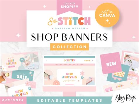 Shopify Banner Templates Canva Shopify Store Banner Designs Rainbow Website Design Customizable