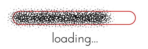 Loading Progress Bar Set Of Black Scale Stock Vector Illustration Of