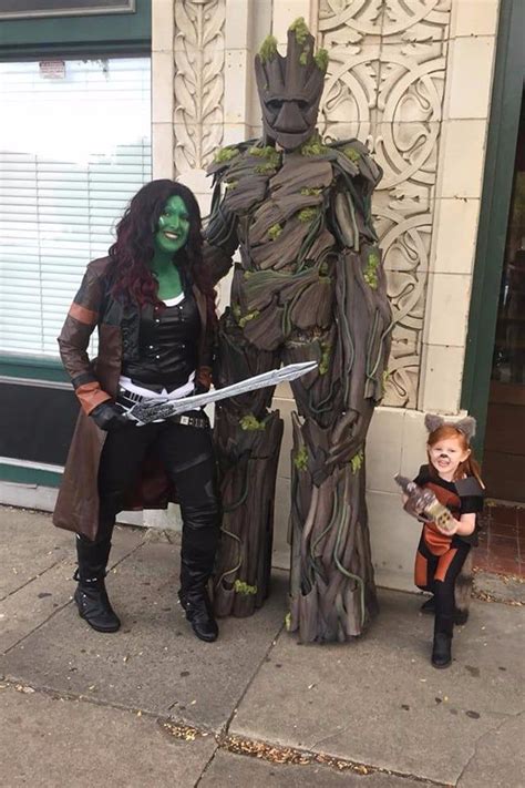 Dad Wins Halloween By Building 7 Foot Tall Groot Costume To Make His