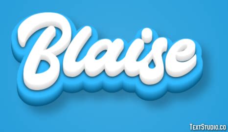 Blaise Effet De Texte Et Design De Logos Prénom