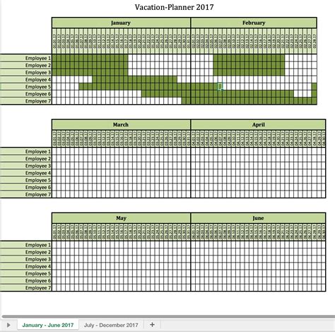 Vacation Excel Template
