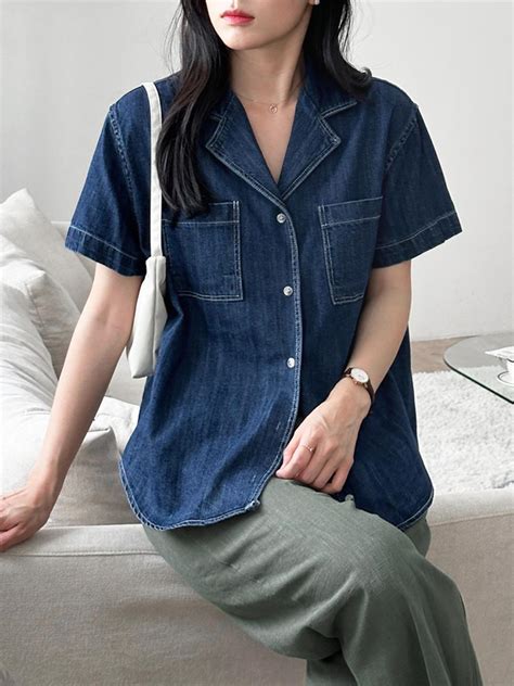 뉴데이뉴미 반팔 자켓 청남방 2 Colors