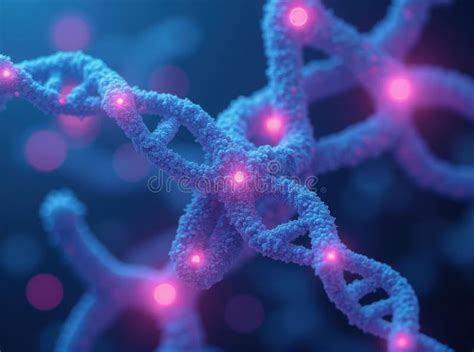 Dna Structure Visualization Science Lab Infographic Digital Art Stock