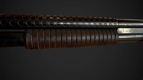 3d Model Winchester 1897 Vr Ar Low Poly Cgtrader