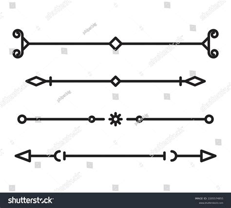 Text Dividers Separators Line Art Illustration Stock Vector Royalty Free Shutterstock