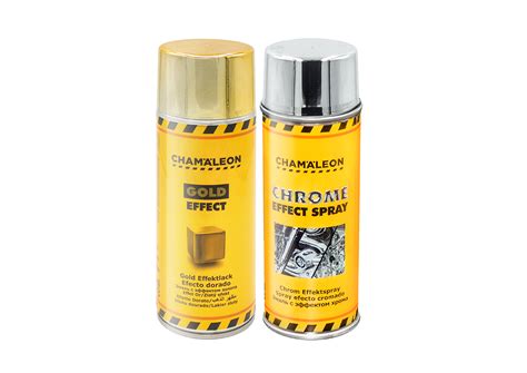 Aerosol Chrome And Gold Effect Chamaeleon Production