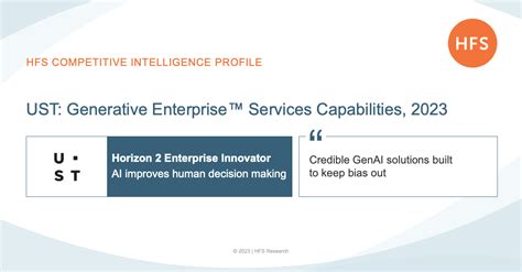 Ust Generative Enterprise™ Services Capabilities 2023 Hfs Research