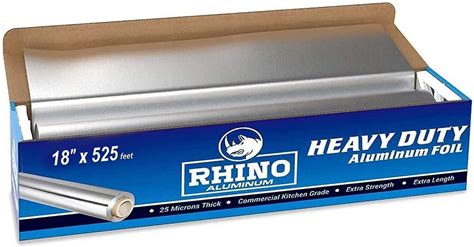 Rhino Aluminum Heavy Duty Foil 18x525 Sf 25 Microns Commercial Grade