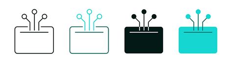 디지털 지갑 아이콘 세트입니다 암호 화폐 금융 핀 테크 기술 또는 디지털 화폐 개념 회로 칩 시스템이 있는 지갑 웹 또는 모바일 앱을 위한 가는 선 또는 단색 로고 편집