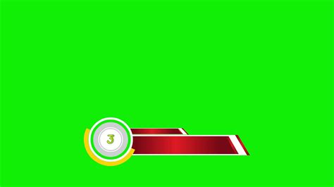 Lower Thirds With Countup Timer Animation Blank Text Label Green Screen 4k 47387050 Stock Video
