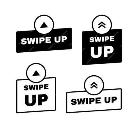 Premium Vector Swipe Up Icon Set Isolated On White Background For Social Media Stories Scroll