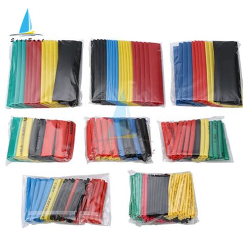 100 개대 열 수축 튜브 키트 절연 슬리브 폴리올레핀 수축 모듬 열 수축 튜브 와이어 케이블케이블 슬리브 Aliexpress