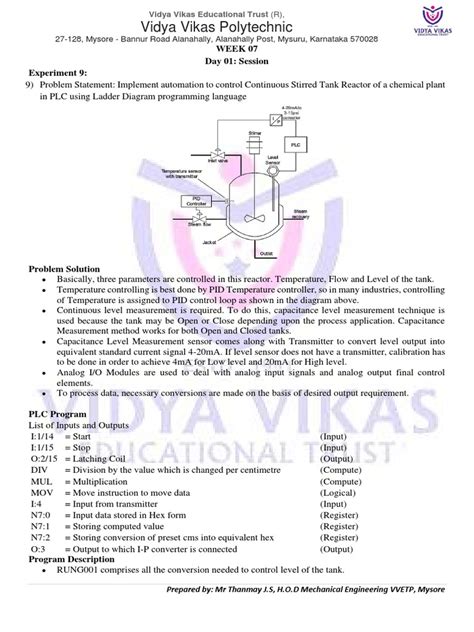 Automation And Robotics Week 07 Theory Notes 20me51i Pdf Programmable Logic Controller