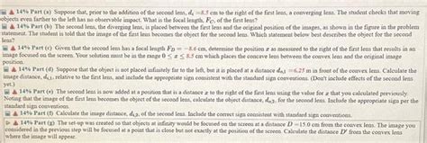 Solved 7 Problem 13 A Convex Lens Is Placed A Distance Chegg Com