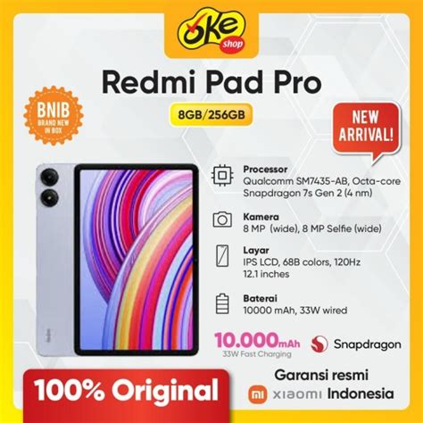 Jual Xiaomi Redmi Pad Pro Ram Gb Garansi Resmi Xiaomi Indonesia Shopee Indonesia