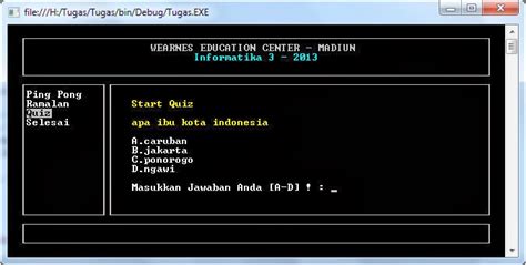 Tugas Akhir C Buat Quiz Atau Soal Ujian Ik3