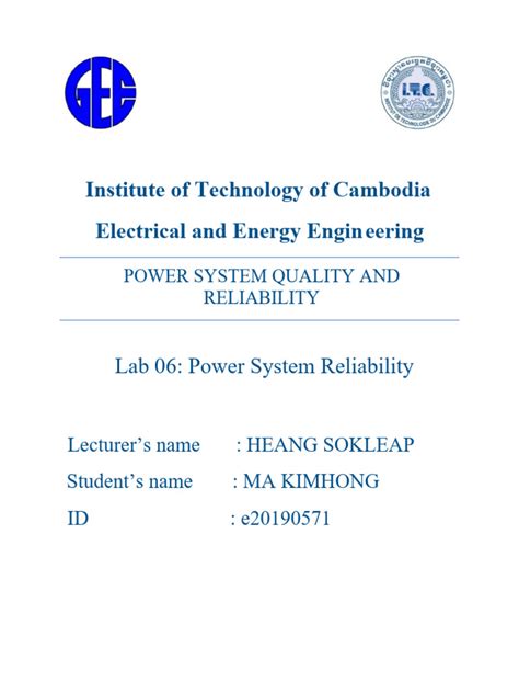Power System Reliability Pdf