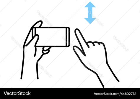 Actions To Operate A Smartphone Swipe Royalty Free Vector