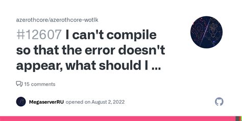 I Can T Compile So That The Error Doesn T Appear What Should I Do To Fix It Issue 12607