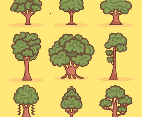 Tree Icon Collections Vector Art Graphics Freevector Com