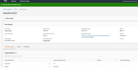 Getting Started With Amazon Appflow Saas Integration Amazon Web