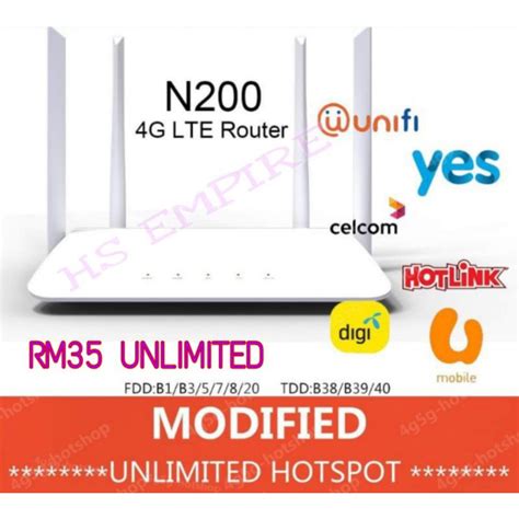 Ready Stock Modified G Unlimited Hotspot Data Modd Modem Wifi Router Modified