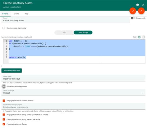 ThingsBoard Inactivity Events Not Creating Alarms Stack Overflow