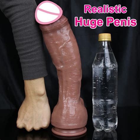 Soft Realistic Thick Huge Dildo Gay Adults Sex Toy For Women Suction Cup Big Dick Anal