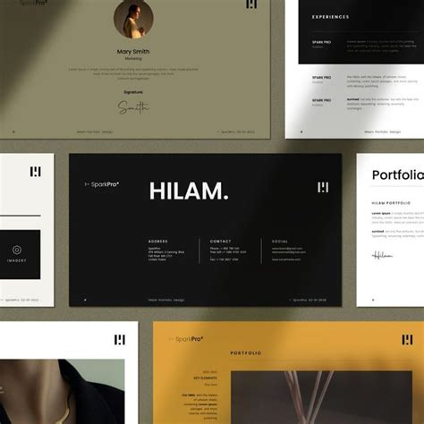 Hilam Portfolio Template Layout Powerpoint Template Portfolio