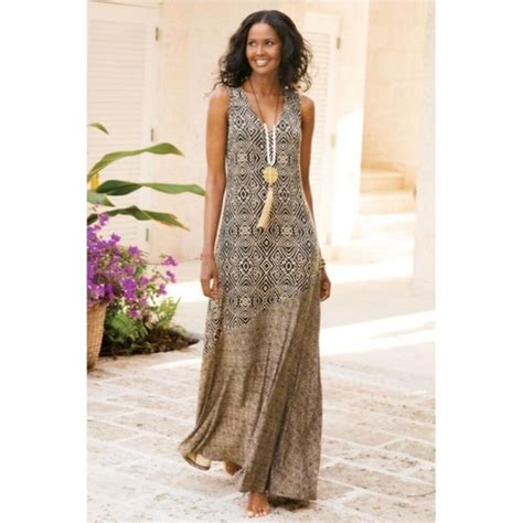 Soft Surroundings Dresses Soft Surroundings Tulum Tribal Print Maxi