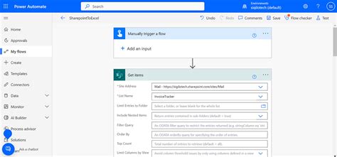 export sharepoint data to excel using power automate